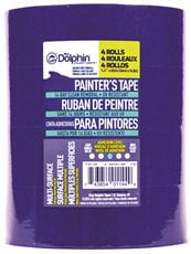 Blue Dolphin Painter'S Tape, 1-1/2 In., Blue, 1.41 In. X 60 Yd., 4 ...