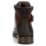 AM Shoes Mens Leather Plain Toe Lace Up Boot Shoes, Dark Brown, US 12 ...