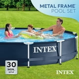 INTEX Easy Set-Up 12ft x 30in Metal Frame Above Ground Pool with ...