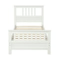 Euroco Twin Size Platform Bed With Headboard And Footboard Solid Wood