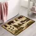 Rustic Cabin Bear Moose Bath Mat Farmhouse Lodge Country Hunting Wild ...