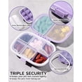 3 Pack Travel Pill Organizer - 8 Compartments Portable Pill Case for ...