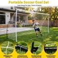 ZenSports 12x6ft Folding Soccer Goal Adult Kids Practice Soccer Net ...