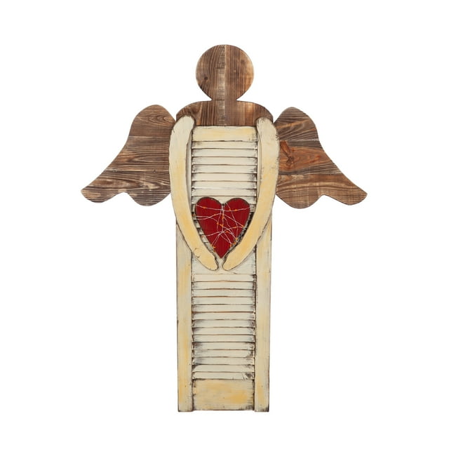 Evergreen Shutter Angel with LED Lights, 0.8'' x 7.3'' x 7.3'' inches ...