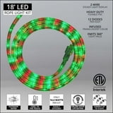18 ft. Green/Red LED Rope Light kit, 216 Lights, Connectable Ready-to ...