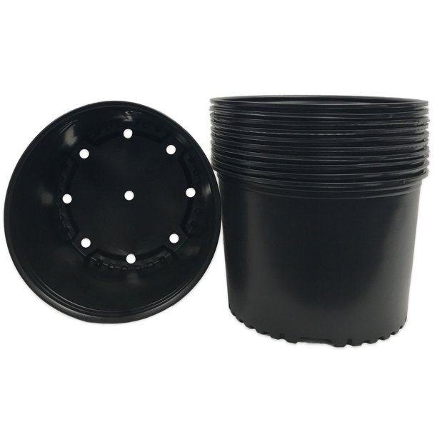 3 Gal. Plastic Nursery Pots (11.36 Liters) 10-Pack - Walmart.com