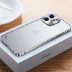 Aluminum Metal Bumper Frame iPhone 13 Mini Case (Black) Matte Clear ...