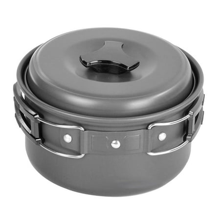 Hiking Cooking Utensils Cooking Pot Pan Portable Cooker with Fold Up ...