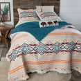 Sundance Southwest Ruffle Quilt Set - Rustic Southwestern Bedding ...