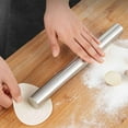 TOUMENY Stainless Steel Rolling Pin, Professional Kitchen Tool for ...