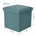 ANMINY Collapsible & Foldable Linen Storage Ottoman Cube, Foot Rest ...