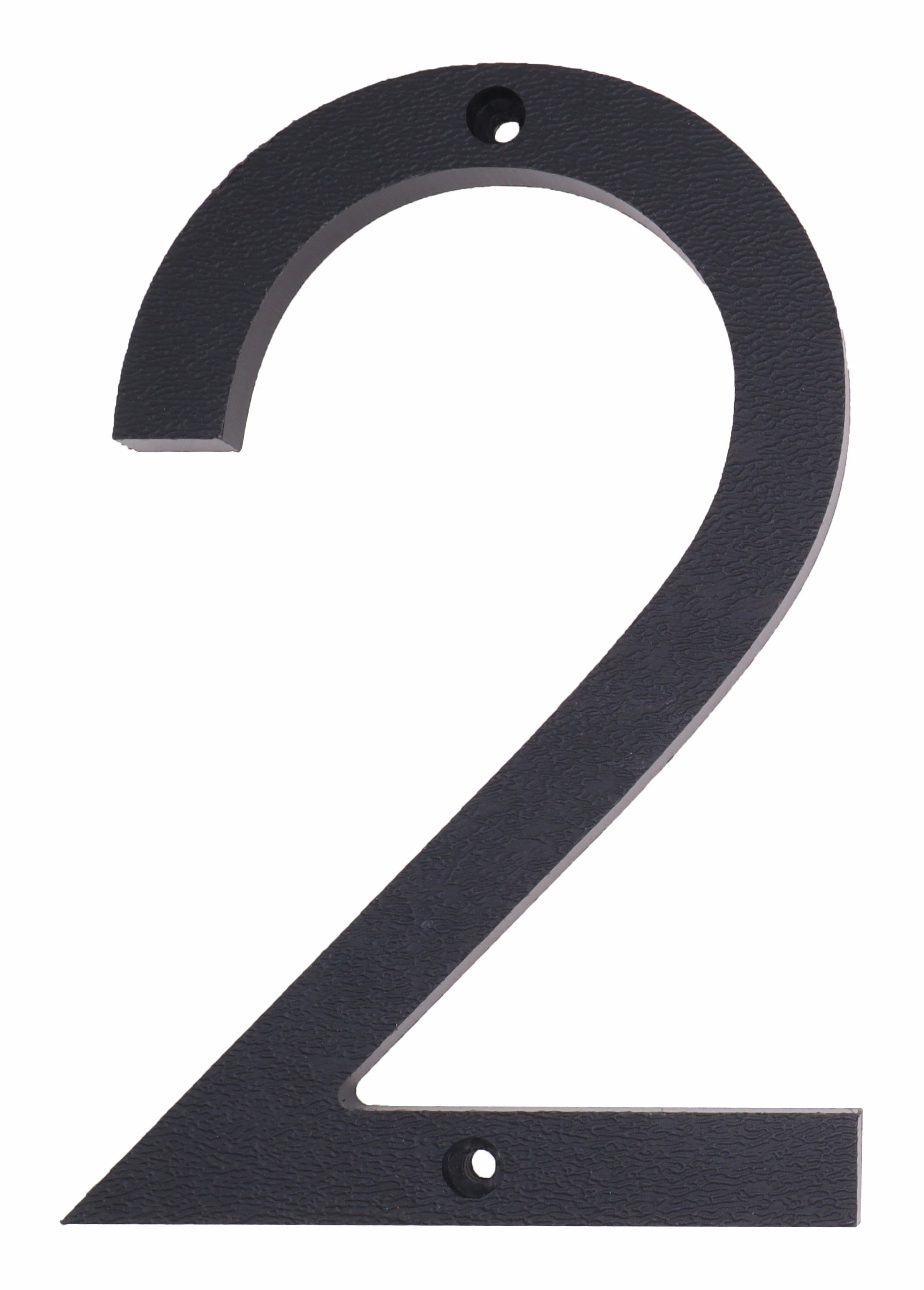 Pearl Sign Co. Black 8" Floating House Number 2, Modern Style - Walmart.com
