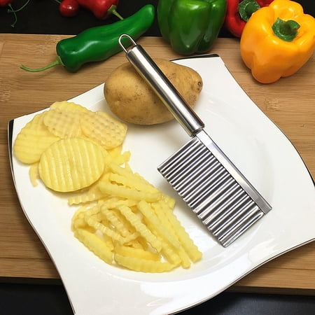 SHAR Stainless Steel Serrated Knife, Wolf Tooth Potato Cutter, Wavy ...