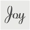 Joy Cursive Text DIY Cookie Wall Craft Stencil - 4.5 Inch - Walmart.com