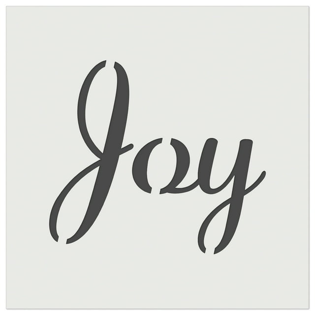 Joy Cursive Text DIY Cookie Wall Craft Stencil - 4.5 Inch - Walmart.com