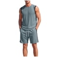 Bovxnpu Men's Clothing Set 2 Piece Outfits Tracksuit Men Sleeveless ...