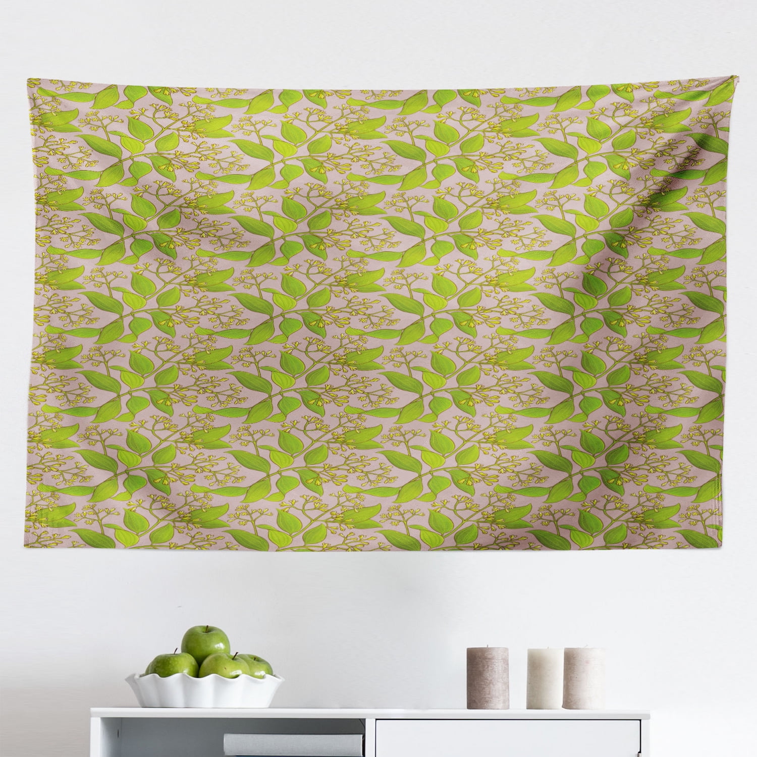 Butterfly Tapestry, Spring Foliage with Leaves Flourish Inspiration ...