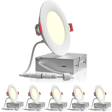 Canless Recessed Gimbal Downlight Rotatable-Spotlight - 5 CCT 4 Inch ...