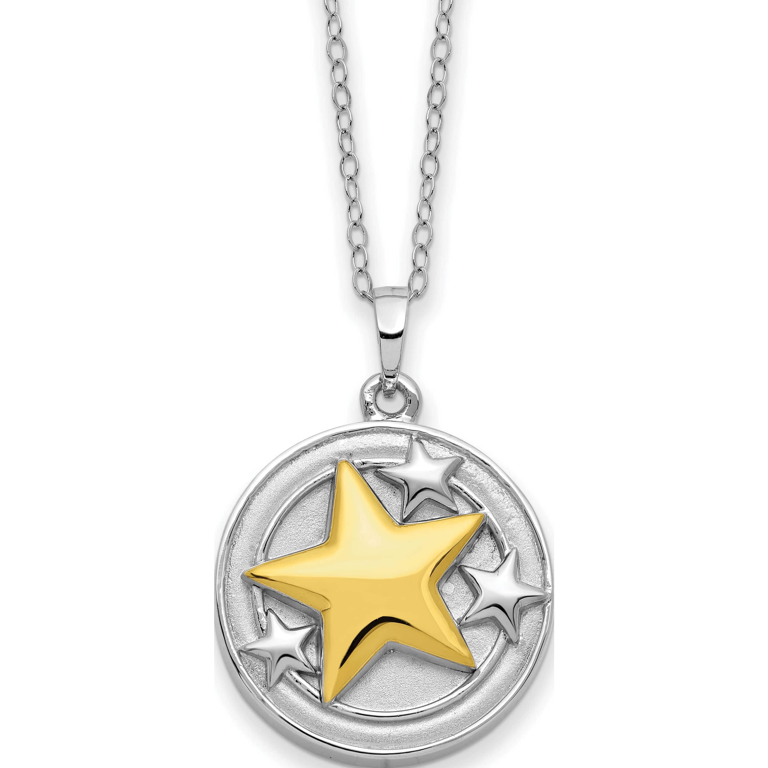 Sterling Silver Rhodium Gold-Tone Brightest Star Ash Holder 18In ...