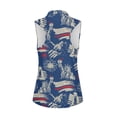 HUIACONG Sleeveless Golf Shirt with Patriotic American Symbols, Women's ...