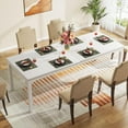 Tribesigns Oversized Dining Table, 78 inch Long, Rectangular, Seats 6-8 ...