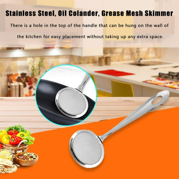 Clairlio Stainless Steel Oil Colander Grease Mesh Skimmer Vegetable ...