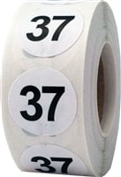 Circle Dot Number 37 Stickers | 0.75" Inch Round | 500 Pack - Walmart ...