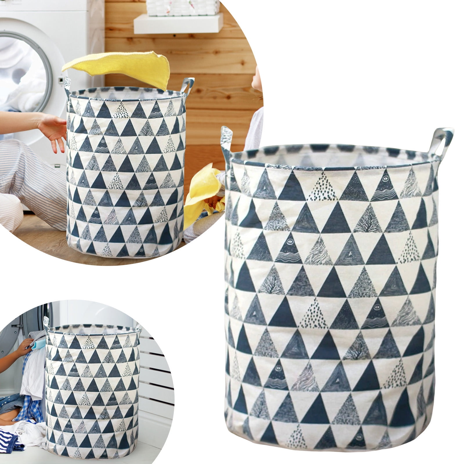 Click here for Vivavault Patterned Linen Laundry Hamper Large Ope... prices