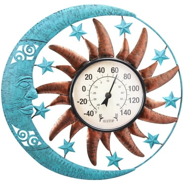 MUMTOP 42 Inch Metal Owl Outdoor Gauge Decor, Waterproof Wall Hanging ...