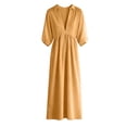 ShomPort Shirt Dress for Women Elegant Flowy Cotton Linen Dress A-Line ...