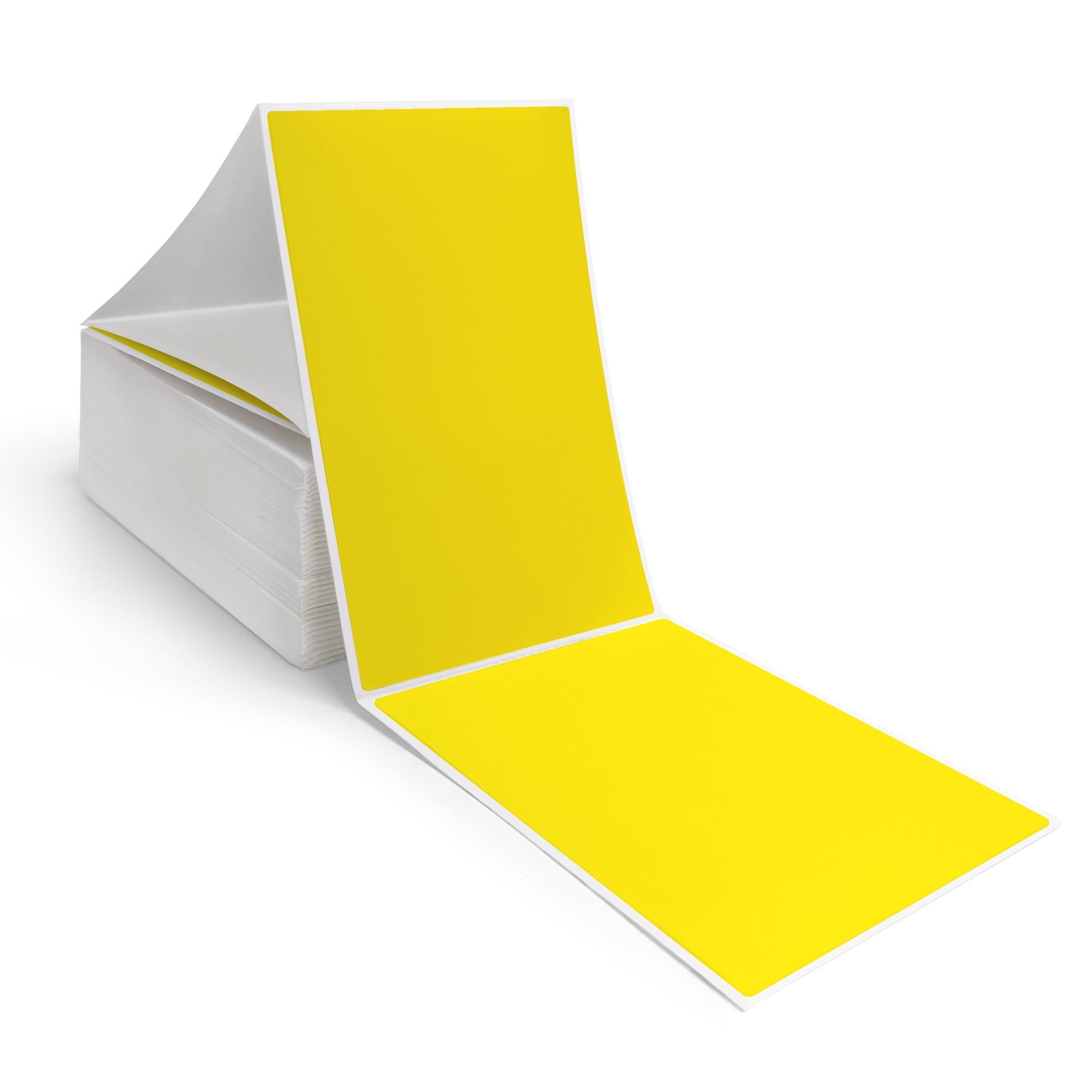 8NET 4 x 6" Yellow Fanfold Direct Thermal Mailing Shipping Labels Self ...