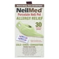 NeilMed Classic Porcelain Neti Pot Nasal Irrigator, Green, 30 Premixed ...