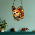 Colorful Acrylic Suncatcher Dachshund Gifts, Stained Glass Dog Hanging ...