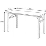 SOGES 62 inches Small Office Foldable Writing Desk, No Assembly ...