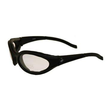 Birdz Eyewear Oriole Padded Motorcycle Riding Sunglasses Black Frame ...
