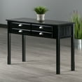 Winsome Wood Timber Console Table with Four Drawers, Black Finish ...