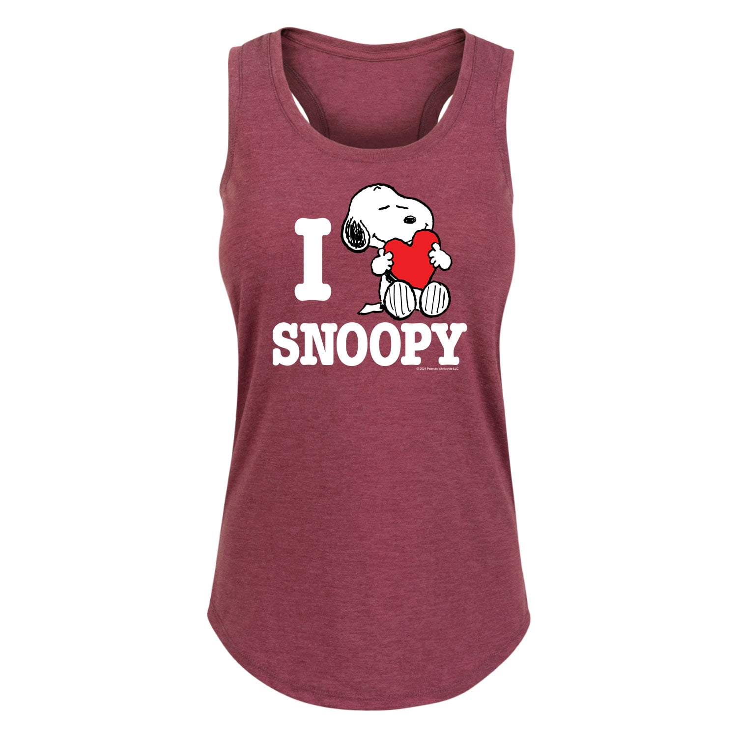 Peanuts - I Love Snoopy - Women's Racerback Tank - Walmart.com