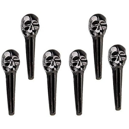 Yibuy Black Metal Bridge Pins for Acoustic Guitar Set of 6 | Walmart Canada