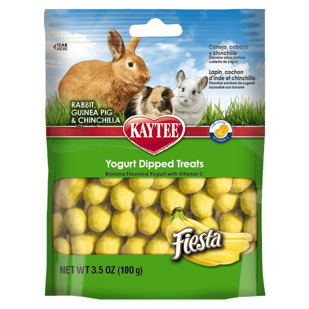 Kaytee Fiesta Banana Flavored Yogurt Dipped Rabbit, Guinea Pig ...