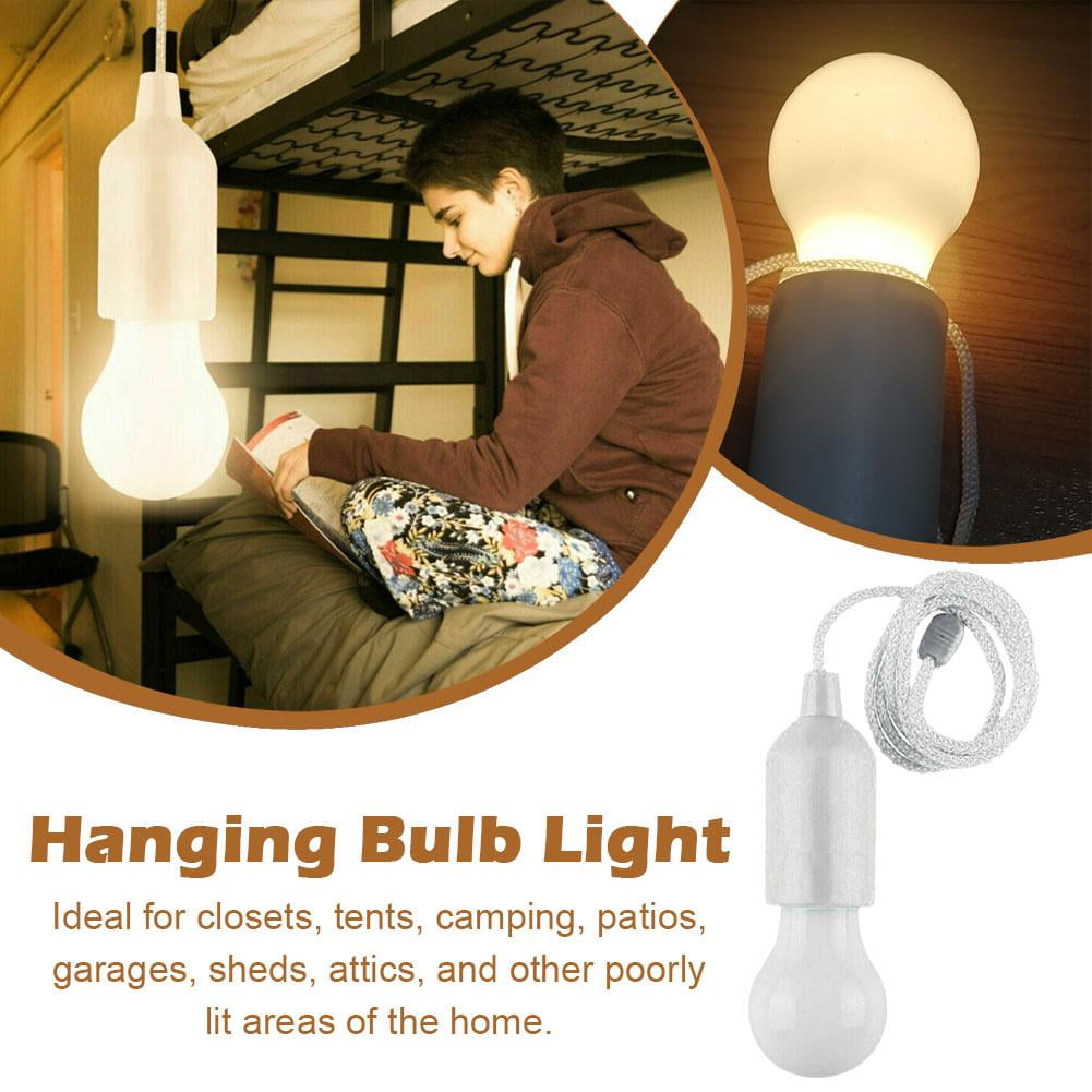 Lit Light Bulb Hanging