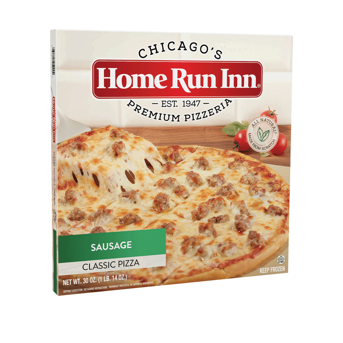 Home Run Inn Classic Sausage Family Size Pizza, 30 oz – Walmart ...