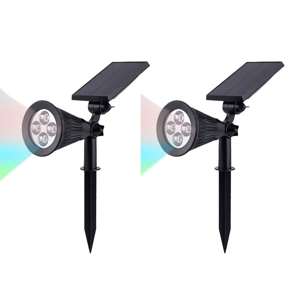 2 Pack Solar Lights Outdoor LED Spot Lights For Landscape Lighting ...