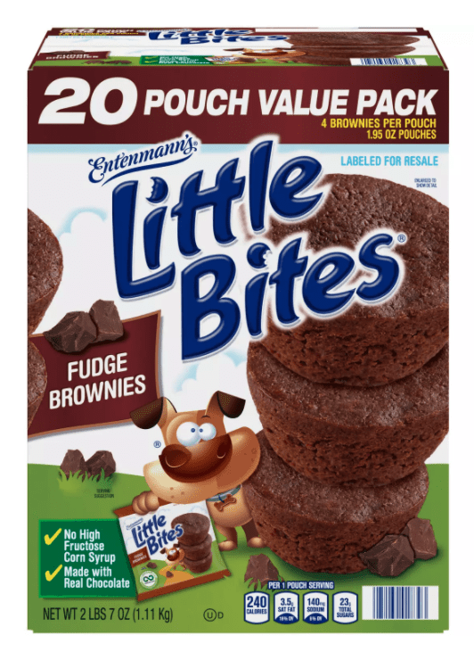 2 PACK | Entenmann's Little Bites Fudge Brownies (1.95oz / 20pk ...