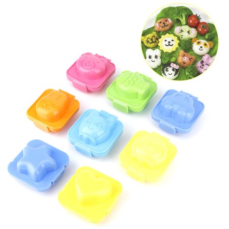 Greensen 8Pcs/Set Household DIY Cartoon Shape Rice Ball Mold Onigiri ...