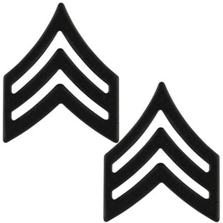 USMC Black Metal (Solid Brass) MGYSGT Master Gunnery Sergeant Chevron ...