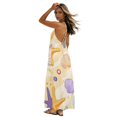 Women Dress Oversize Style Open-Back Design-Yellow Starfish Pattern ...