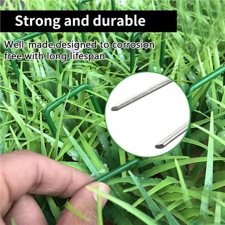 10pcs Ground Staples 6-inch Weed Grass Lawn Turn Pin 10pcs Barrier Pins ...