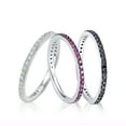 Santuzza 925 Sterling Silver Stackable Ring Black Spinel Engagement ...