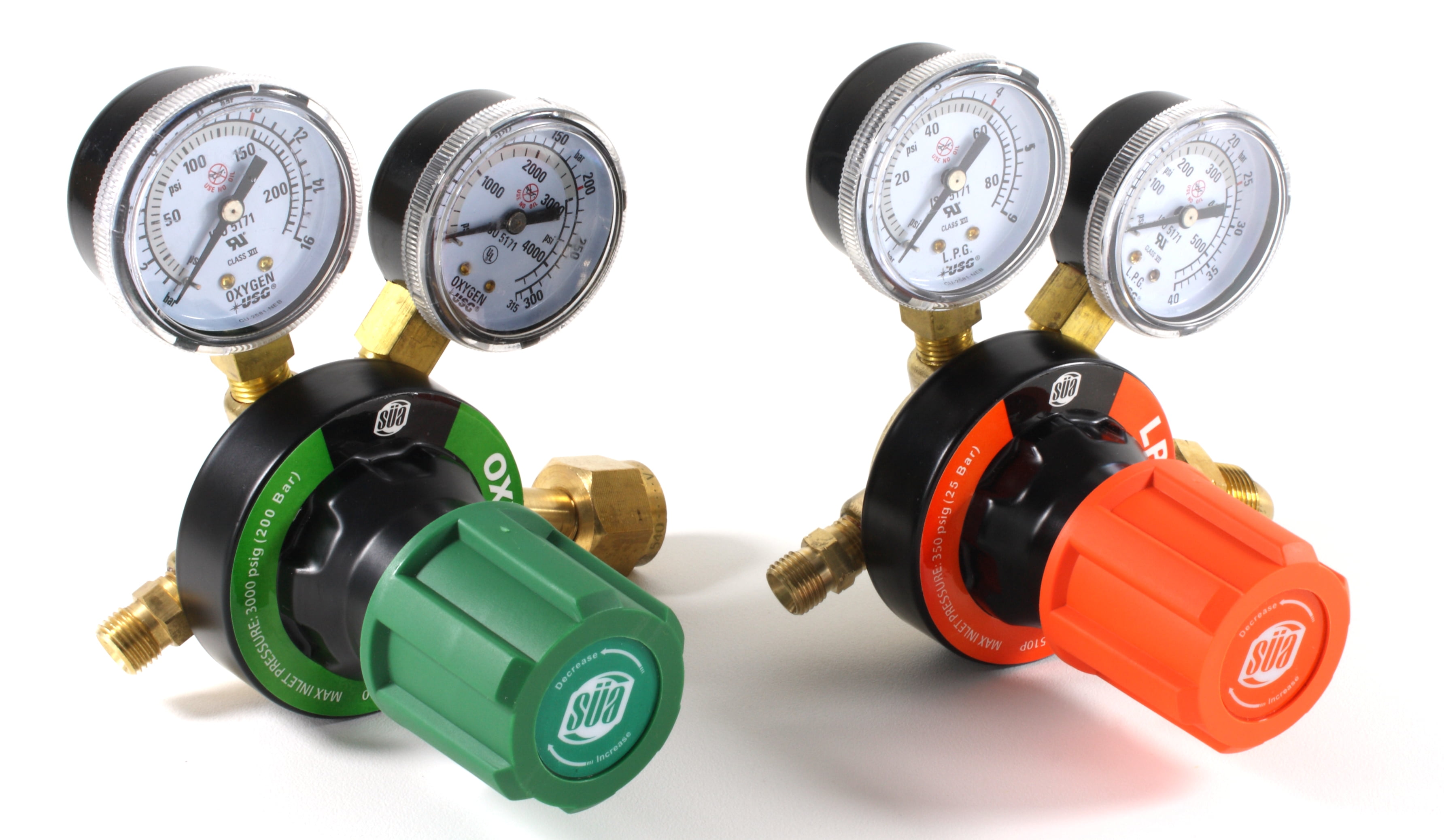 SÜA Oxygen and Propane Propylene V350 Regulators Combo - Compatible ...