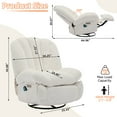 ALEAVIC Smart Rocker Recliner Chair with Voice Control, Heated ...